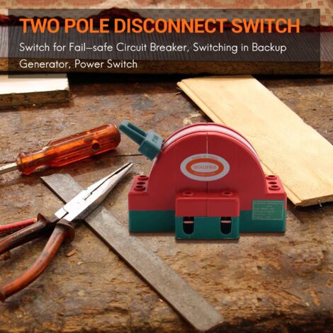 100A Two Pole Disconnect Double Throw Switch for Circuit Breaker Backup ...