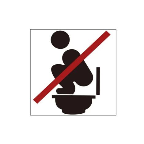 Warning Decals for Toilet Adhesive No Squatting Stickers Peel and Stick ...