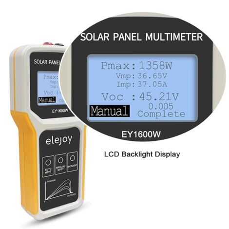 EL400B Photovoltaic Panel Multimeter Solar MPPT Tester Voltage Current ...