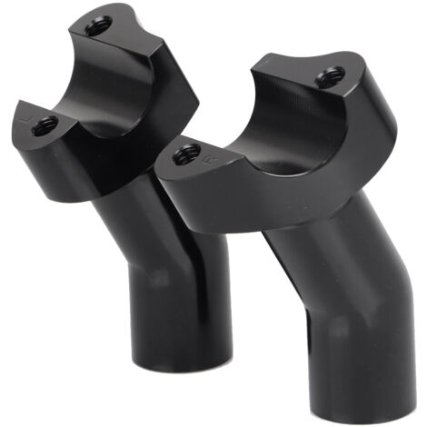 Black 3.5Inch Tall Pullback Handlebar Risers for Softail Dyna Sportster ...