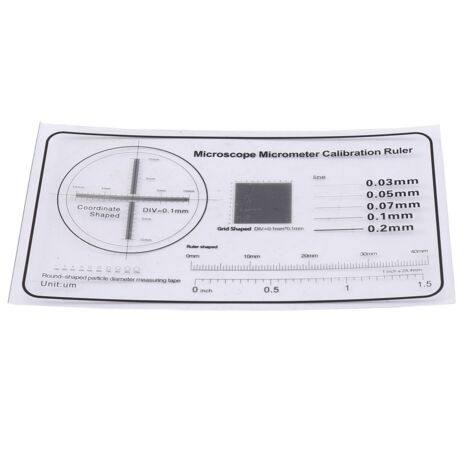 Microscope Correction Ruler Optical Micrometer Sheet Detection Film ...