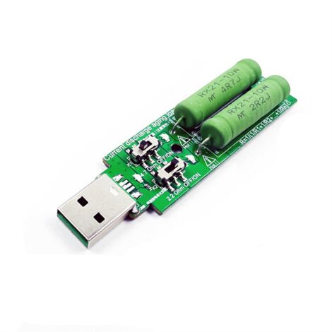 USB Resistor Dc Electronic Load with Switch Adjustable 5V1A/2A/3A Battery Capacity Voltage ...