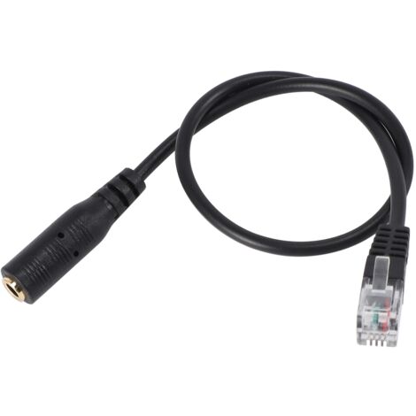 3.5mm Plug Jack to RJ9 for Headset Office Phone Adapter Cable