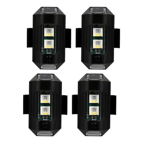 4 Pcs 7 Colors Drone Strobe Light USB LED Anti-Collision Bike Tail ...