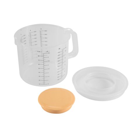 Plastic Ounce Measuring Cups and Mixing Pitcher for Baking with Lid ...