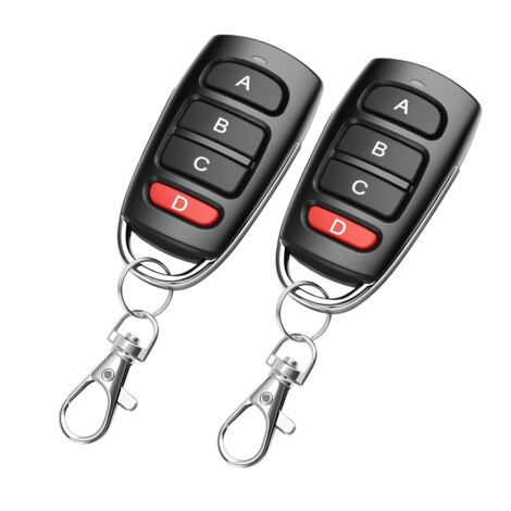2pcs Remote Garage Door Remote, 433.92Mhz for Gate, Control Key Fob ...