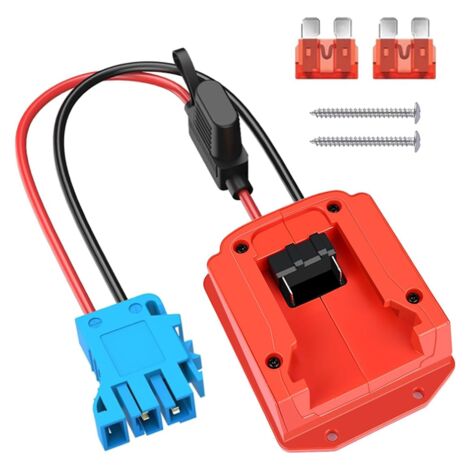 Adapter for 18V Battery with Wire Harness Connector and Fuse Holder