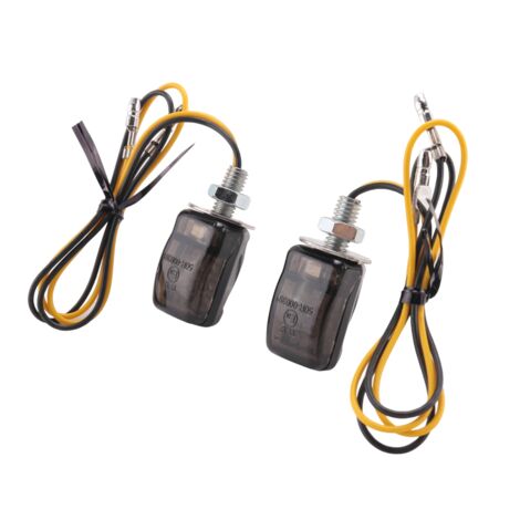 2Pcs Universal LED Black Mini Tiny Small Indicators Turn Signals ...