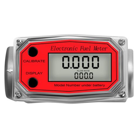1 Inch Digital Turbine Flowmeter LCD Display with NPT Counter Fuel for Measuring Engine Oil