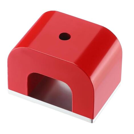 30 Lb Horseshoe Magnet, Red Cast U Shape Magnet with Protector, for ...