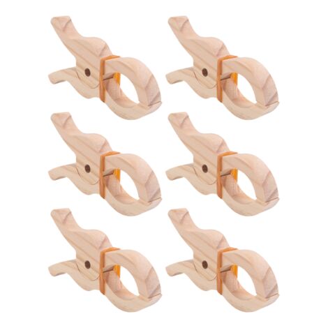 6 Pcs Wooden Play Clip Handmade Giant Toys Clips for Curtains ...
