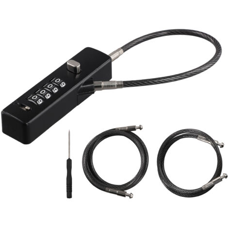 Cable Locks with Combination, 4-Digit Combination Lock 3 Replaceable ...