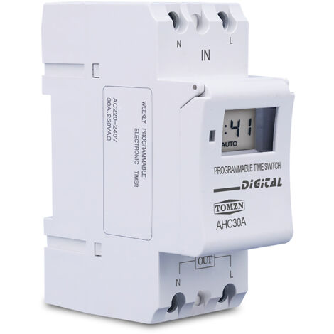 Din Rail 2 Wire Weekly Programmable Digital TIME SWITCH Relay Timer ...