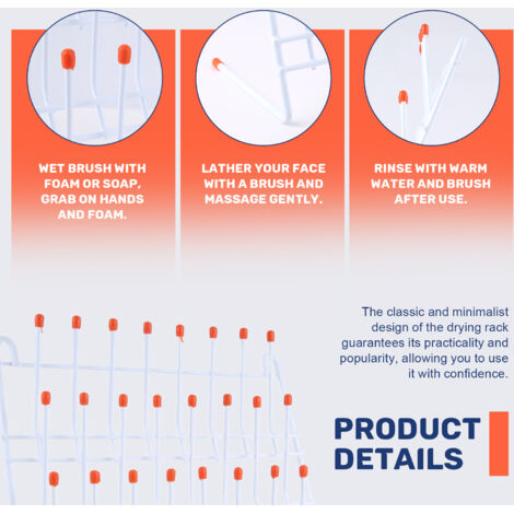 Lab Drying Rack 24 Pegs Lab Glassware Rack Wire Glassware Drying Rack ...