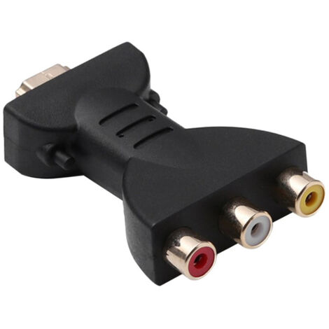-Compatible to 3 RGB Video Audio Adapters -Male Adapter Component Connector