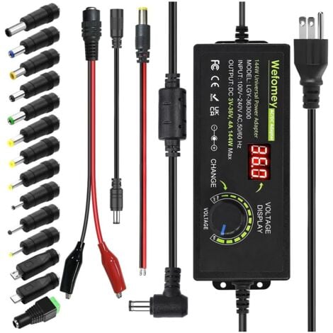 Universal Power Supply 3V-36V 4A 144W Adjustable Variable Adapter ...