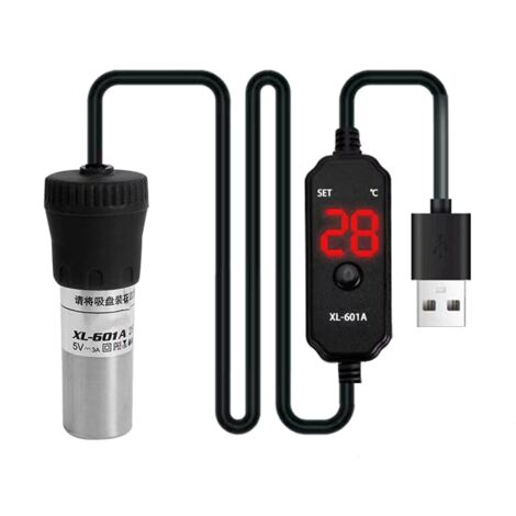 Aquarium Heater Adjustable Submersible Fish Tank 25W Digital Display ...