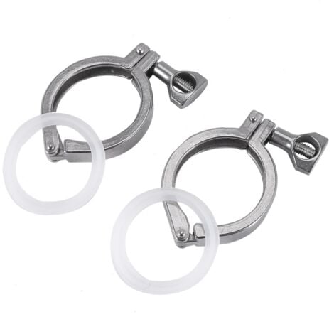 2Pcs Tri-Clamp Steel Single Pin Heavy Duty Tri Clamp with Wing Nut for ...