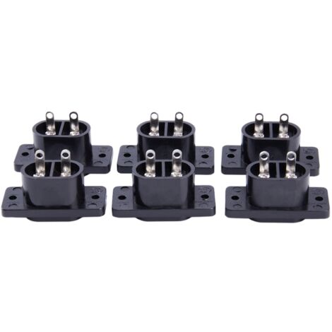 6 x AC 250V 2.5A IEC320 C7 Socket Solder Cup Pins Power Connector
