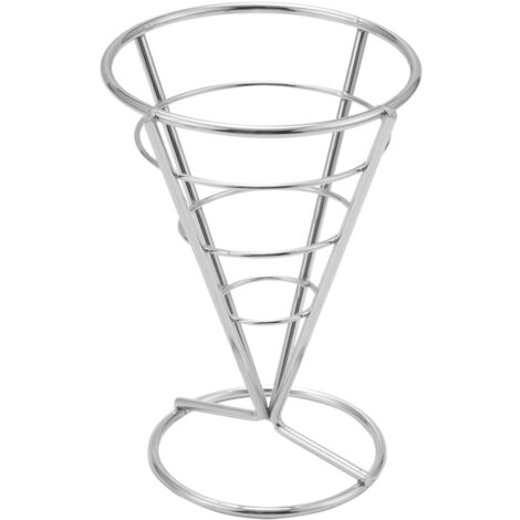 4 Pcs French Fries Stand Cone Basket Fry Holder with Dip Dishe Snack ...