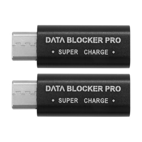 2PCS USB Type-C Data Blocker USB-C Juice Jack Adapter Support Quick Charge(50V/5A) Stop Theft ...