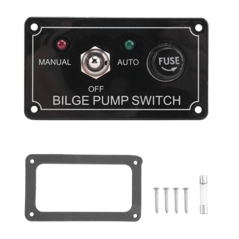 DC 12V Fused Marine Bilge Pump Switch Panel with LED Indicator Light ...