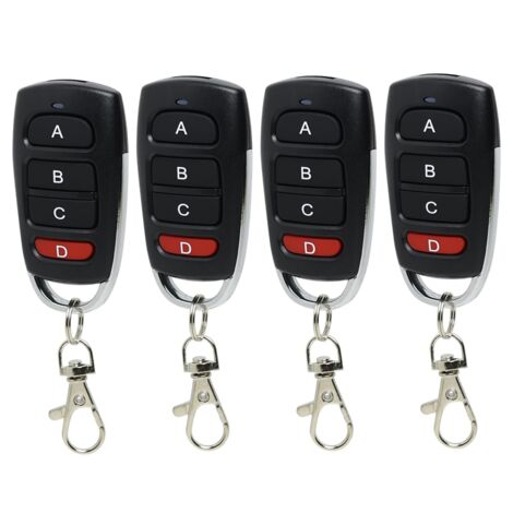 Pack of 4 Universal Garage Door Remote Controls,433 MHz,Clone Switch ...