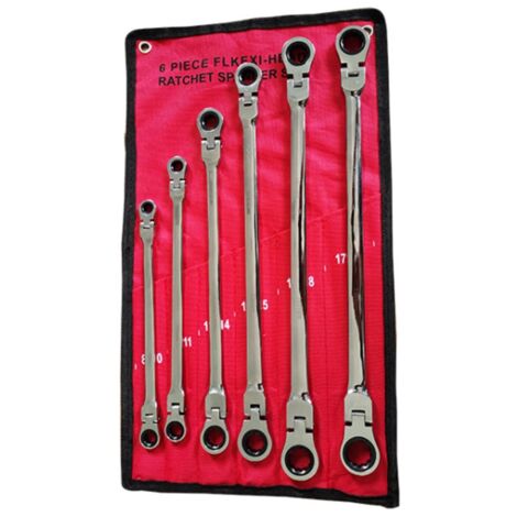 -Head Ratchet Spanner Set-Extra Aviation Wrench Long 72 Tooth