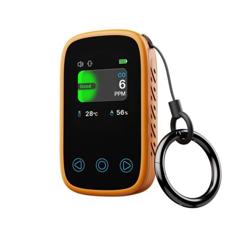 Travel Carbon Monoxide Detector Rechargeable CO Alarm Portable Mini ...
