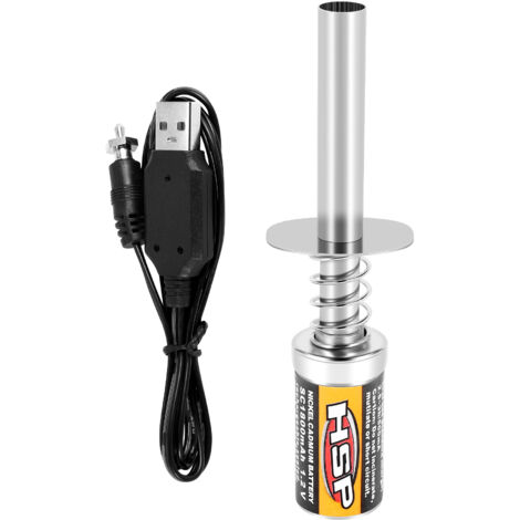 RC Nitro 1.2 V 1800Mah Rechargeable Glow Plug Igniter DC USB Charger ...