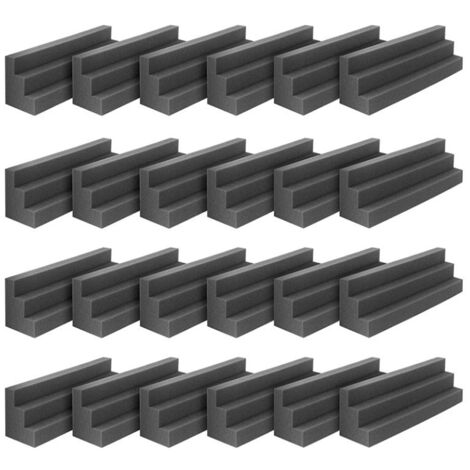 24 Pcs Bass Traps Acoustic Foam Panels Sound Proof Padding,Studio for ...