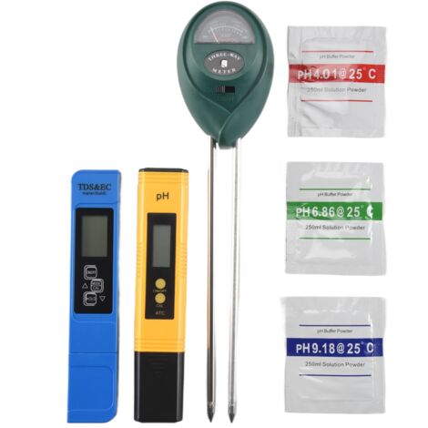 3 Pack PH Meter TDS PPM and in 1 Soil Tester PH/EC Digital Kit for Home ...
