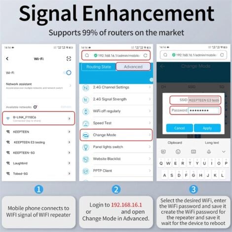 Solar Outdoor WIFI Repeater,Weatherproof Wi-Fi Range Extender-2.4GHz ...