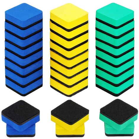 30Pcs Whiteboard Eraser Washable and Reusable Magnetic for Cleaning Dry Erase Markers