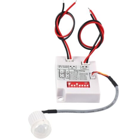 12V 24V PIR Motion Sensor Switch IR Infrared Human Induction Time Delay ...