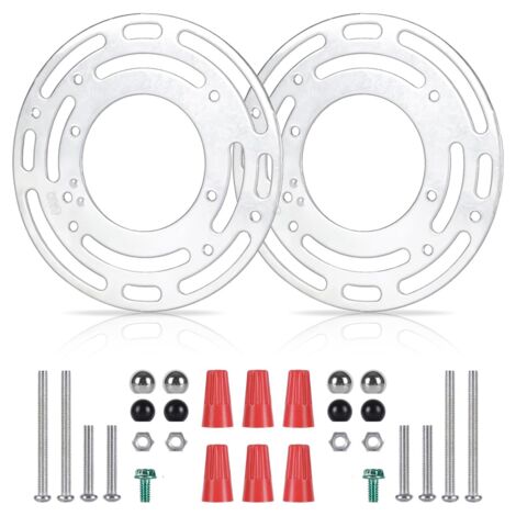 2 Pack Light Fixture Mounting Brackets, Ceiling Plate, Wall Mount ...