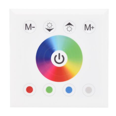 DC12V-24V RGB / RGBW Wall Mounted Touch Panel Controller Glass Dimmer ...
