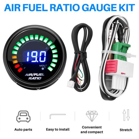 52mm Air Fuel Ratio Gauge LED Digital Display with Narrowband O2 Oxygen ...