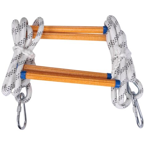 6.5ft Flexible Ladder Rope Insulated Rescue Rock Climbing Anti-Skid ...