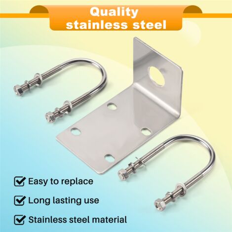 Stainless Steel Antenna Mount Bracket With U Style Bolts For Ham Uhf