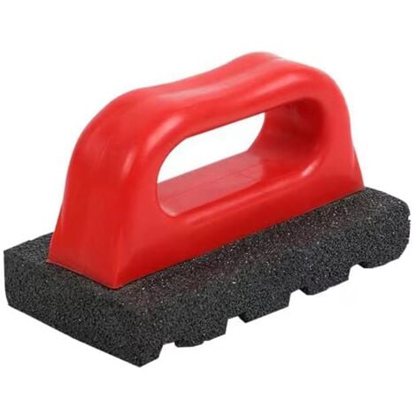 Masonry Rubbing Brick, Fluted Rub Bricks, 20 Grit, Plastic Handle