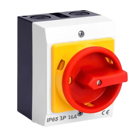 Main Switch Circuit Breaker 16A 3Pin Rotary with Plastic Housing IP65 ...