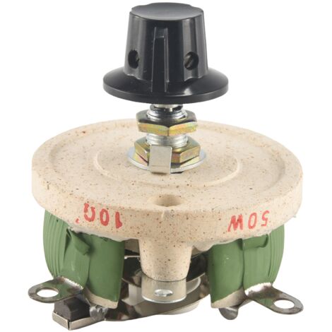 50W 10 Ohm Ceramic Potentiometer Variable Taper Pot Resistor Rheostat