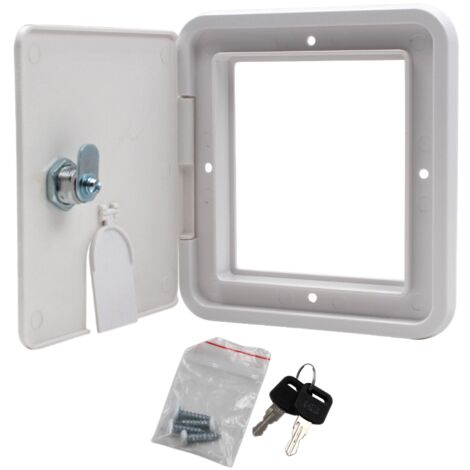 RV Heavy Duty Electric Cable Hatch Power Cord Protect Cover with 2 Keys ...