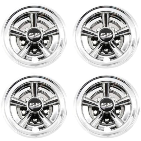4Pcs 8Inch Golf Cart Wheel Covers, 5 Spoke Design Hub Cap for Carts ...