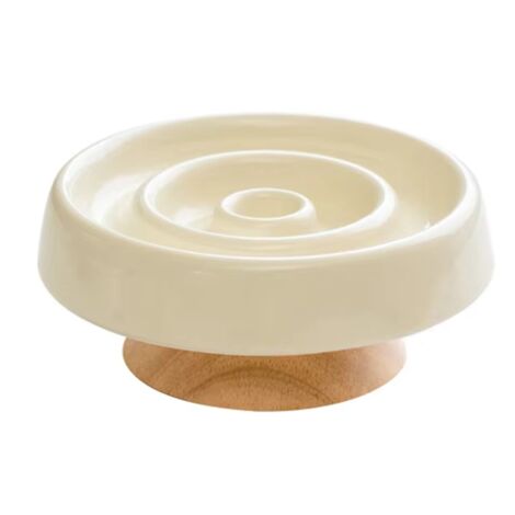 Ceramic Dog Slow Feeder Bowl Anti-Gulping Cat Food Dish Bowls Pet ...