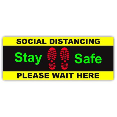 8 Pack Social Distancing Sticker Floor Or Wall Commercial Grade Anti ...