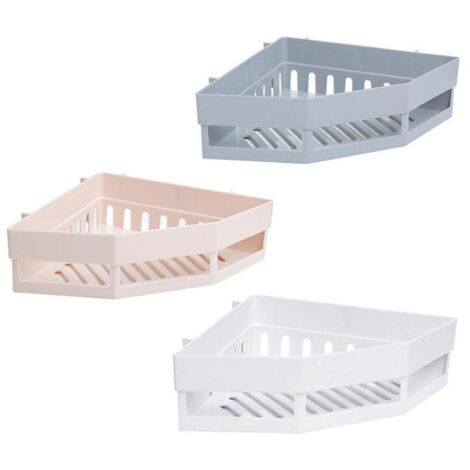 3 Pcs Corner Bathroom Shelf Shelves Storage Wall Shelf Kitchen Storage ...