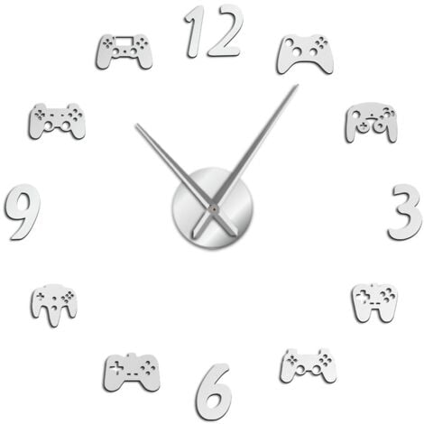 Video Game Controllers DIY Large Wall Watch Game Decor Modern Design ...