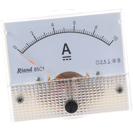85C1 DC 0-10A Rectangle Analog Panel Ammeter Gauge